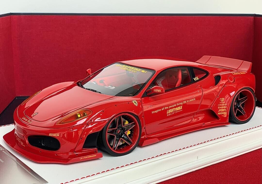 Ferrari F430 LBWK (Rosso Corsa W/ Gold Decals) [Davis & Giovanni] 1/18