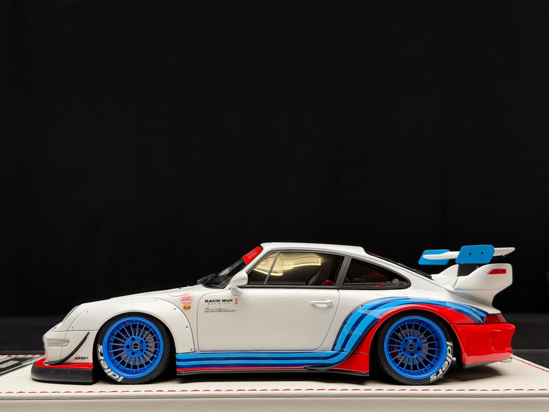 Porsche 911 RWB (White/ Red Blue Stripe) [Davis & Giovanni] 1:18 scale
