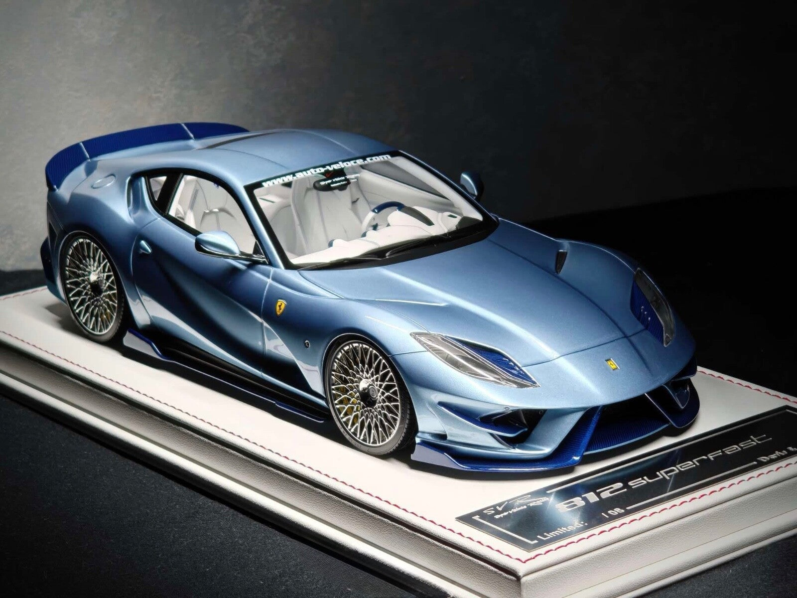Ferrari 812 Superfast SVR (Ice Blue Metallic) [Davis & Giovanni] 1:18
