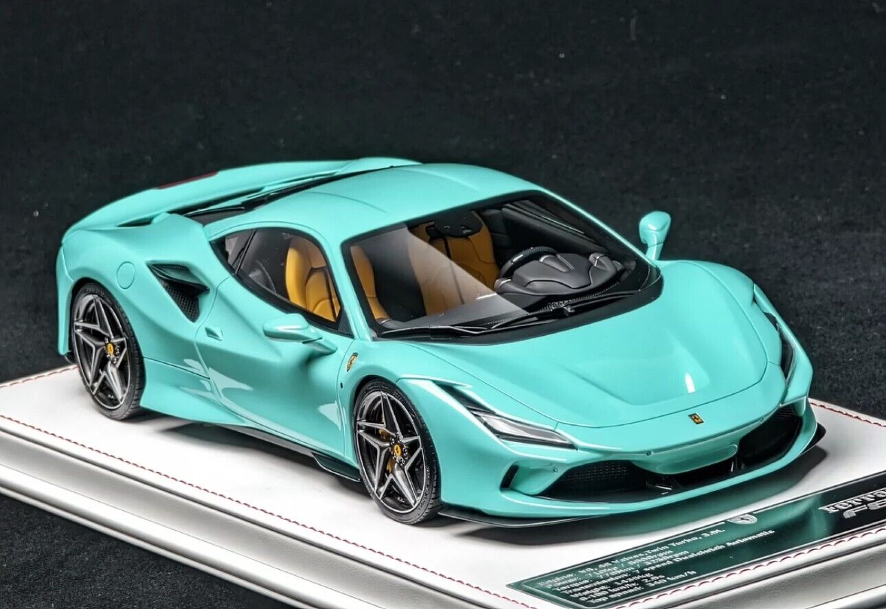 Ferrari F8 Tributo (Tiffany Blue) [Davis & Giovanni] 1/18 scale