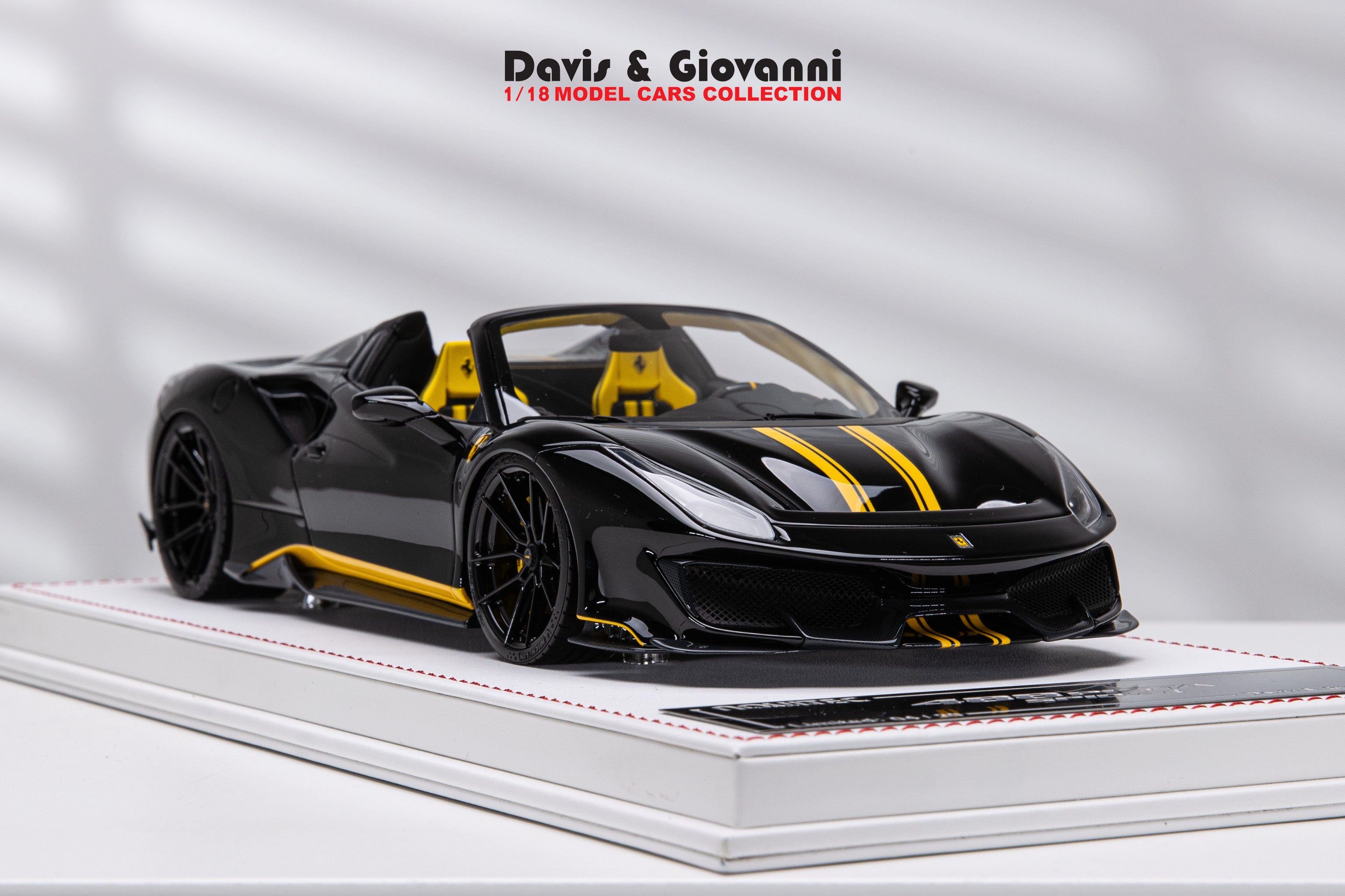Ferrari 488 Pista Spider NOVITEC (Black/ Yellow) [Davis & Giovanni] 1/